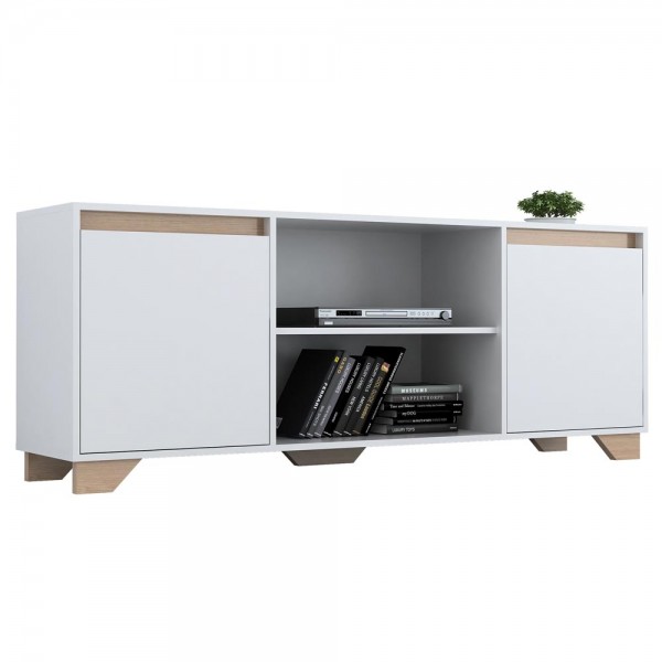 Rack para TV Até 40 Polegadas Benevello 2 Portas 2030 Branco - Quiditá Móveis