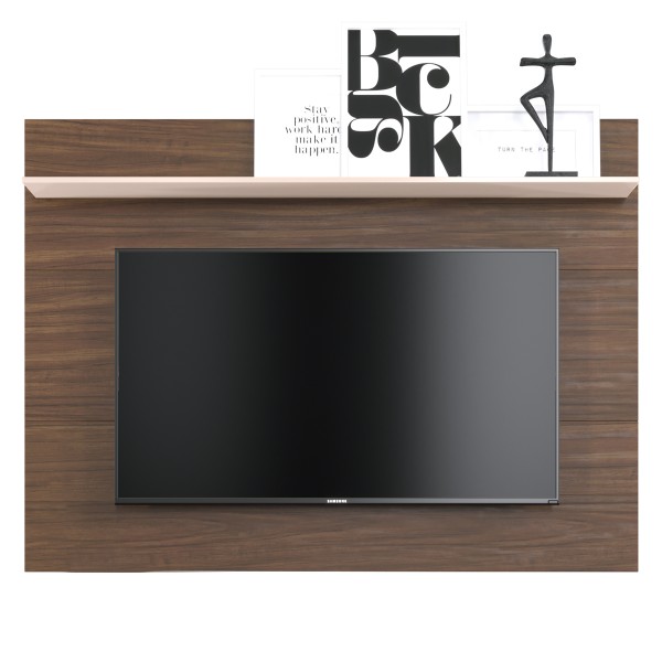 Painel para TV Até 55 Polegadas Maia Nogueira Real/Off White - Colibri