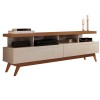 Rack para TV Até 60 Polegadas Vivare Wood 2 Gavetas Off White/Freijo ...