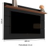 Painel para TV Até 70 Polegadas Vivare New 1 Prateleira Black/Freijo ...