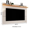 Painel para TV Até 50 Polegadas Vivare New 1 Prateleira Off White ...