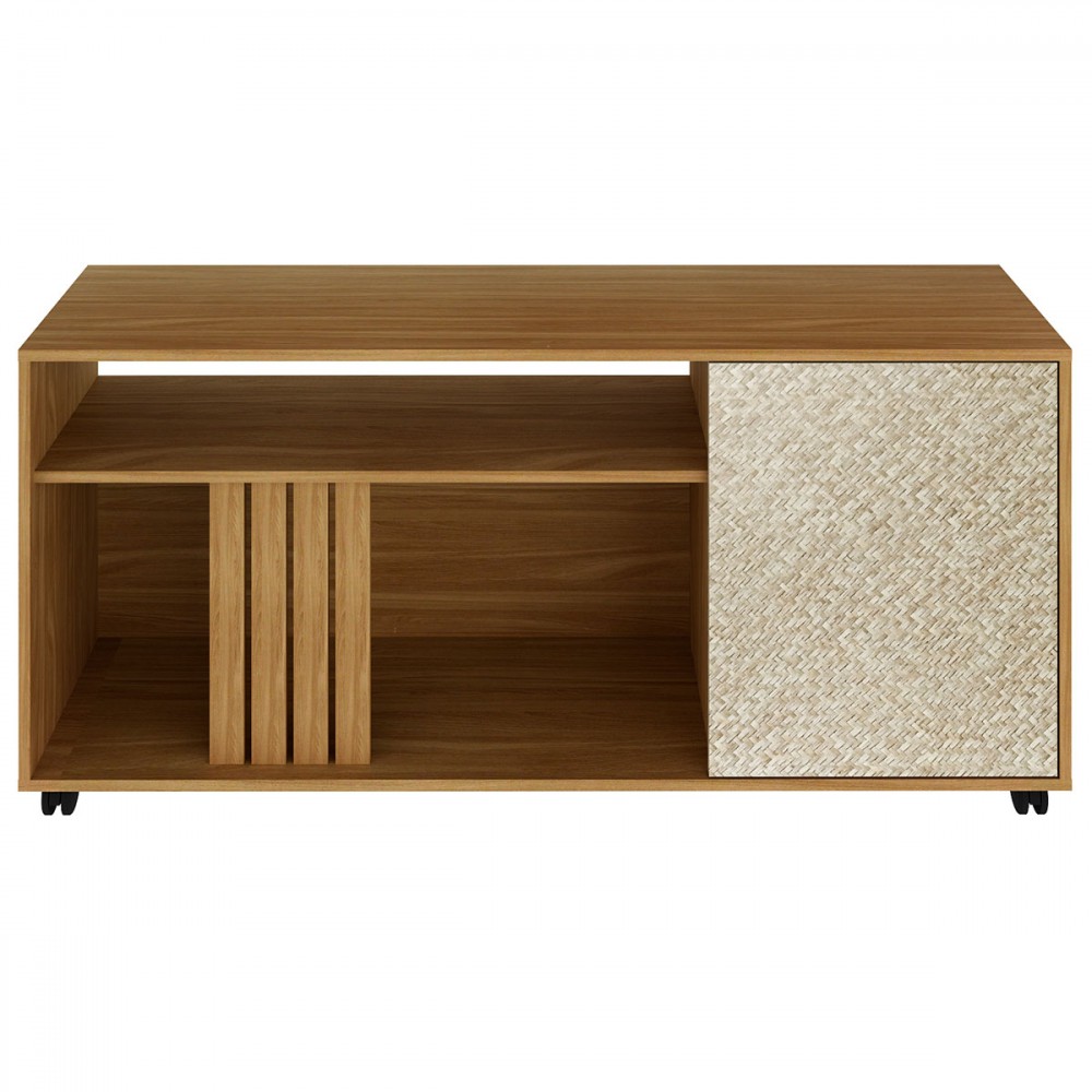 Rack para TV Até 42 Polegadas 1 Porta Natural/Palha R1481 - Tecno Mobili