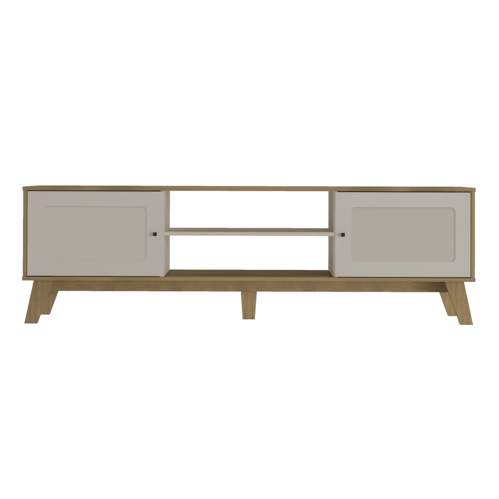 Rack para TV Até 75 Polegadas Charlotte 2 Portas Carvalho/Off White ...