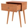 Mesa de Cabeceira 1 Gaveta 100% Mdf Freijo Tw49 - Dalla Costa