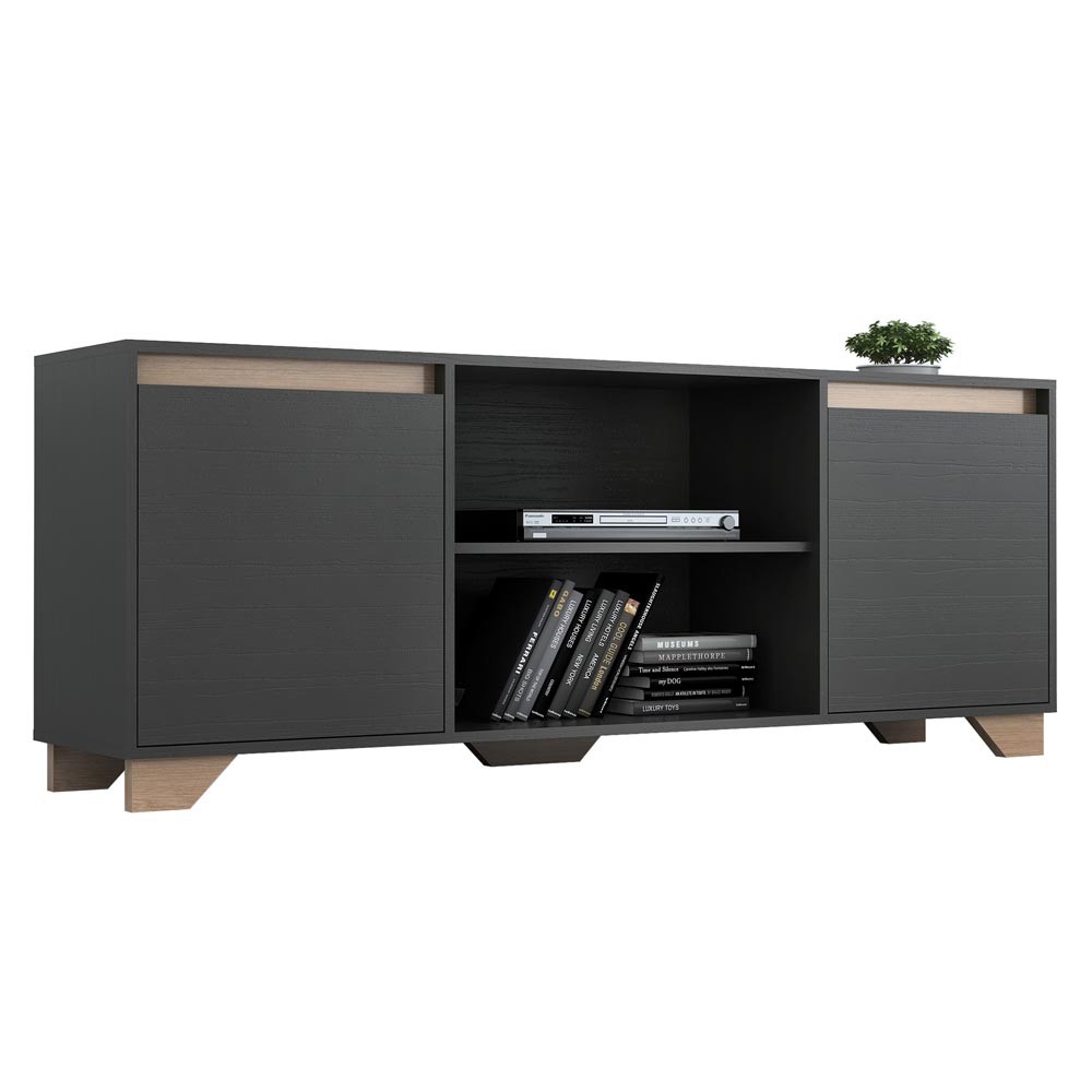 Rack para TV Até 40 Polegadas Benevello 2 Portas Grafite - Pnr Móveis