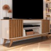 Rack para TV Até 60 Polegadas Malibu Wood Retrô 2 Portas 1 Prateleira ...
