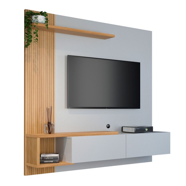 Painel para TV Até 60 Polegadas Los Angeles Off White/Cinamomo ...