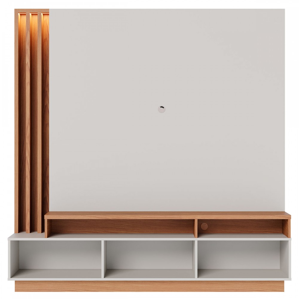 Estante para TV Até 75 Polegadas Humaitá 2 Portas Off White Matte ...