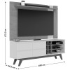 Rack com Painel para TV Até 70 Polegadas Noronha 2 Portas 3 Prateleiras ...