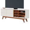 Rack para TV Até 70 Polegadas Noronha 2 Portas 2 Prateleiras Off White ...