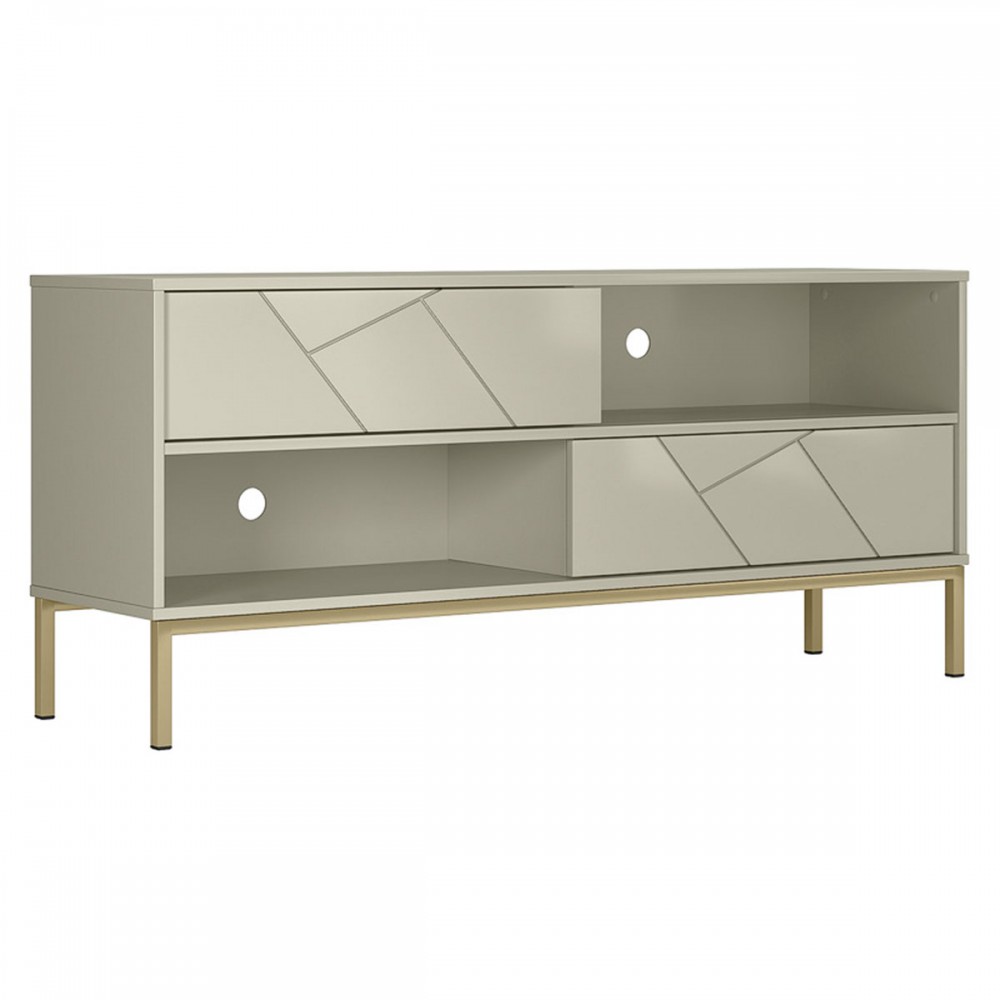 Rack para TV Até 55 Polegadas Tetris 2 Portas Off White - Olivar Móveis