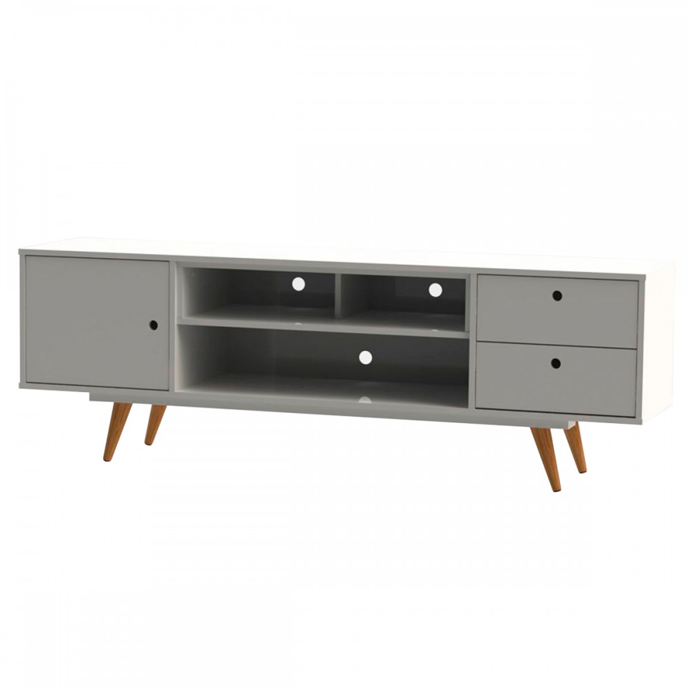 Rack para TV Até 60 Polegadas 1 Porta 2 Gavetas Branco 10790 - Olivar ...