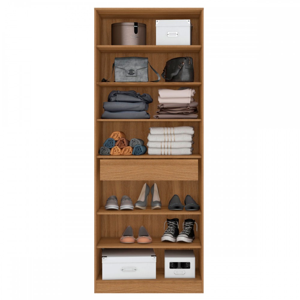 Sapateira Grife 2 Portas 1 Gaveta com Espelho Amêndola Touch - Demóbile