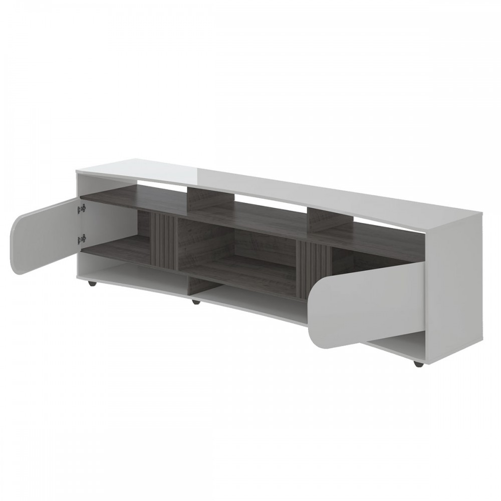 Rack para TV Até 86 Polegadas Seleto 2 Portas Cedro/Off White - Pnr Móveis