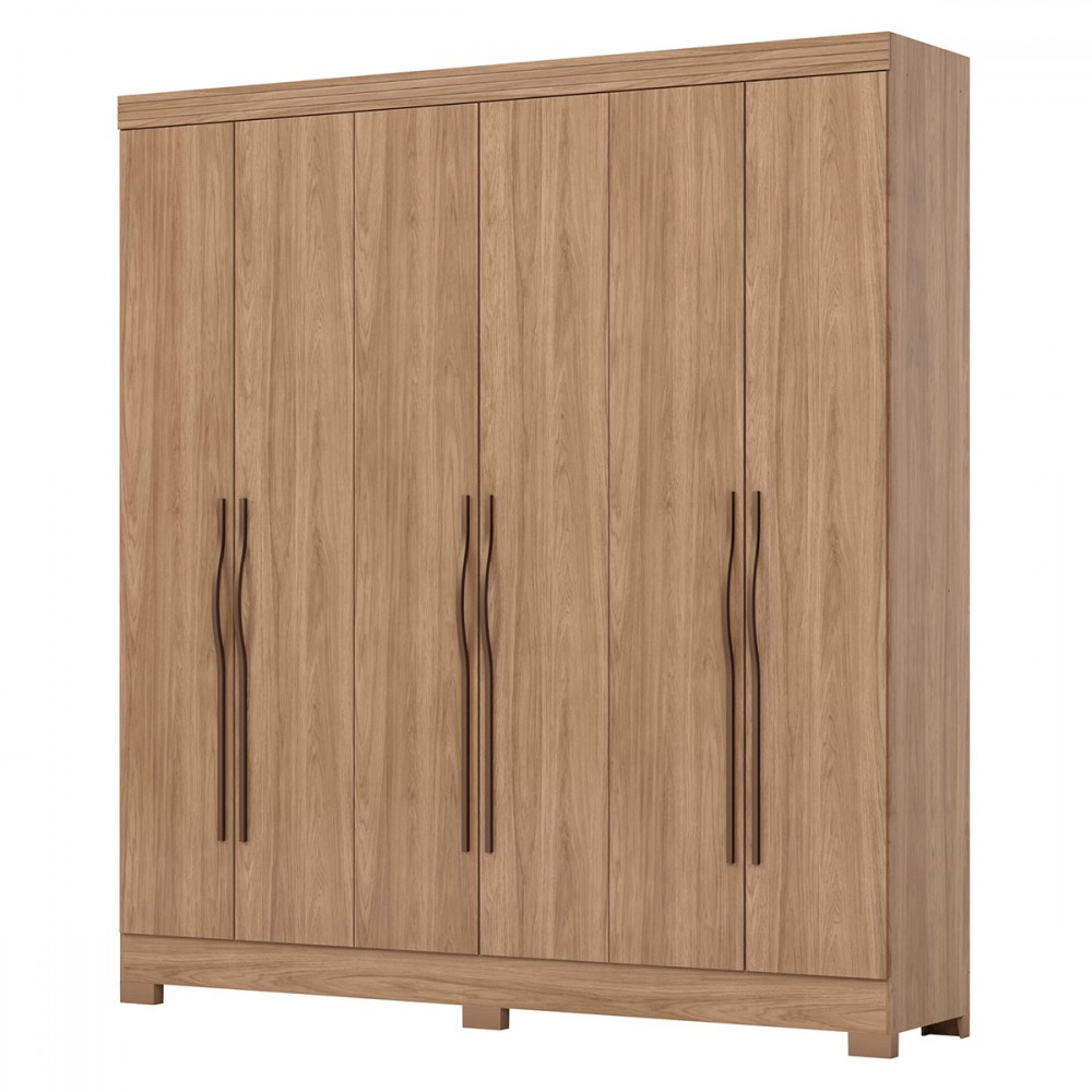 Guarda-Roupa Casal 6 Portas 2 Gavetas Jequitibá Brilho B368 - Briz