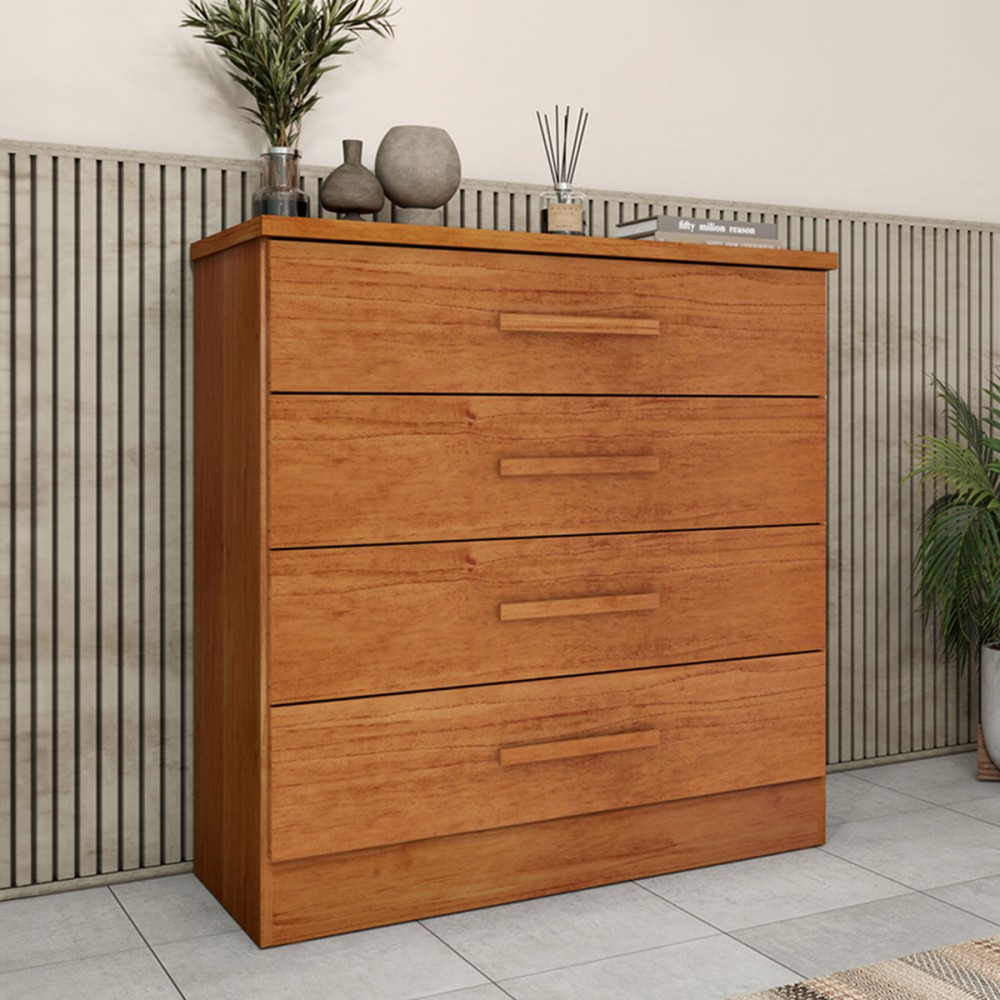 Cômoda Suécia 4 Gavetas Cinamomo - Tcil Móveis