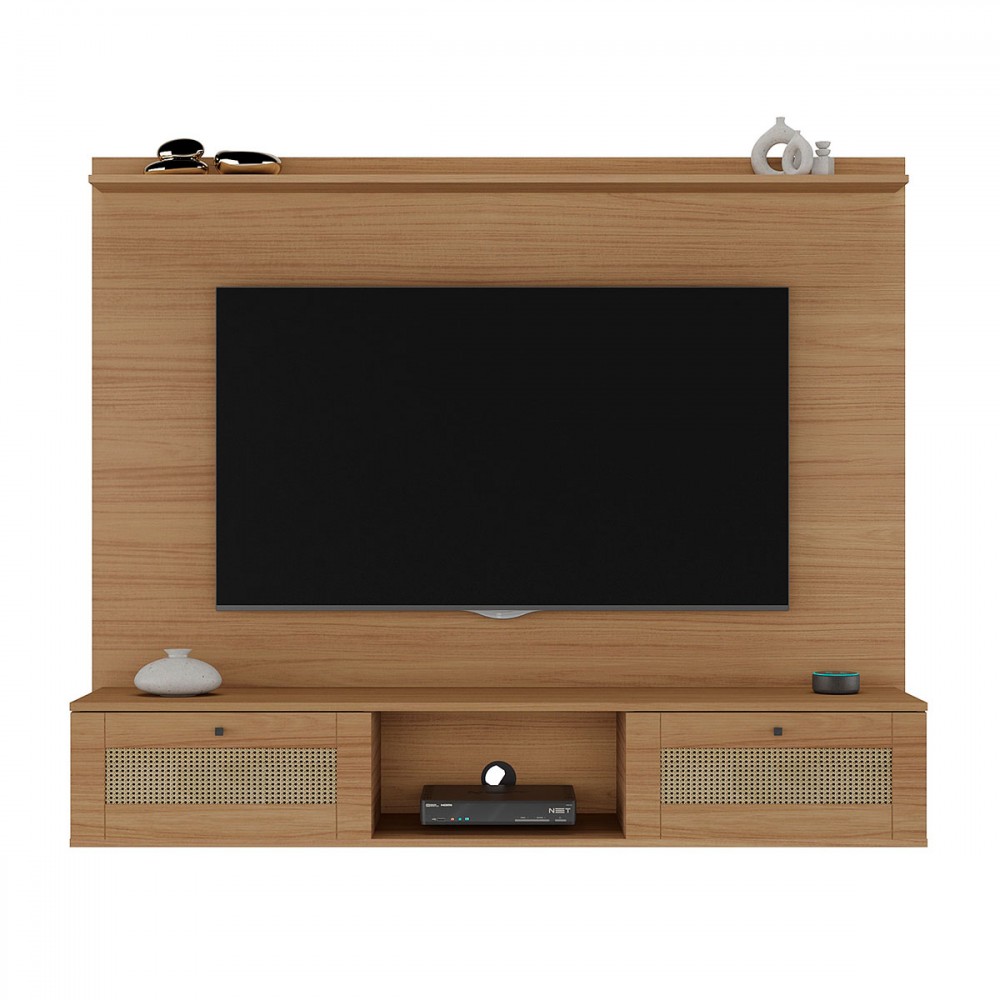 Painel para TV Até 72 Polegadas Decor 2 Portas Carvalho - Pnr Móveis
