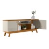 Rack para TV Até 75 Polegadas Colorado 2 Portas Nature/Off White - Linea Brasil