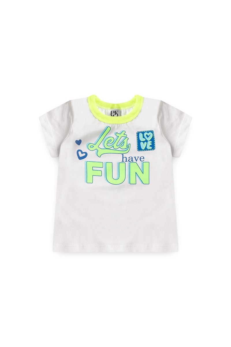 Conjunto Feminino Infantil Lets Have Fun Branco Branco