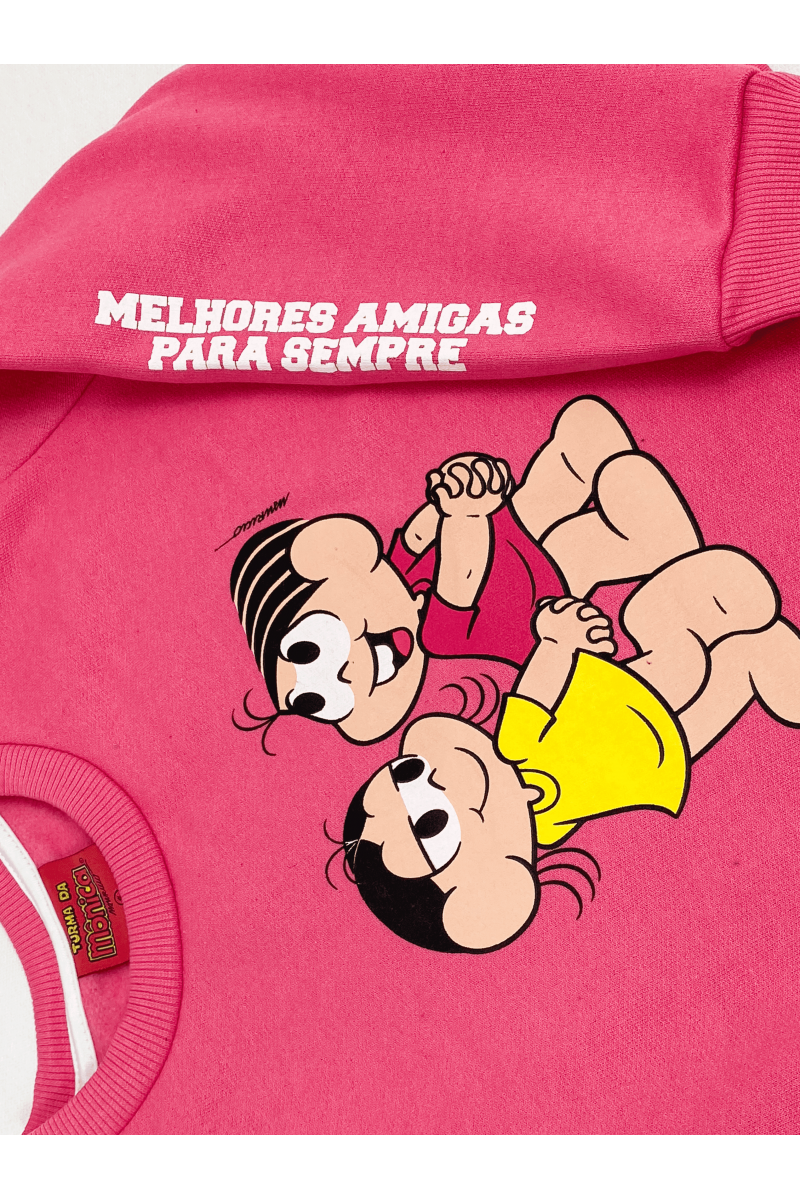 Conjunto Feminino Infantil Besties - Turma da Mônica Rosa