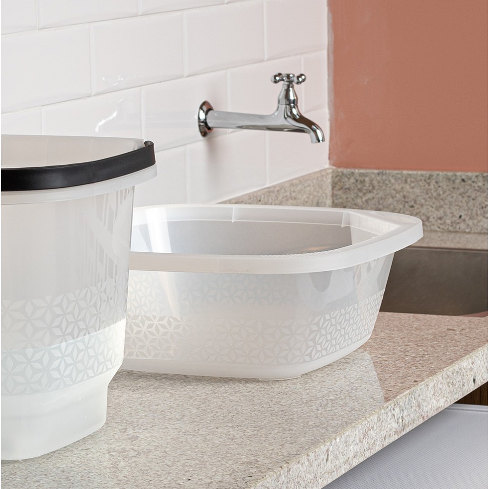 Bacias de Plástico Slim Transparente - Pp