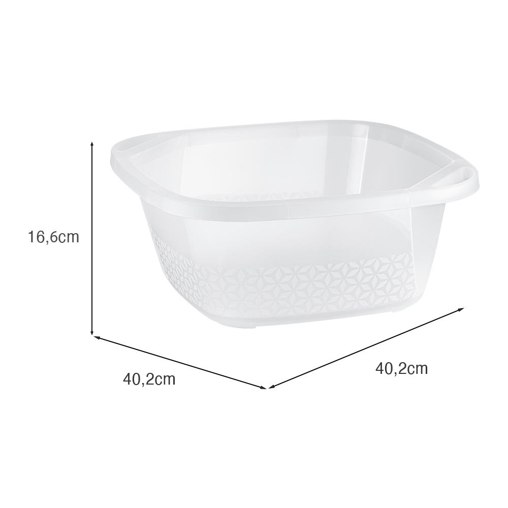 Bacia de Plástico Slim Transparente - Pet